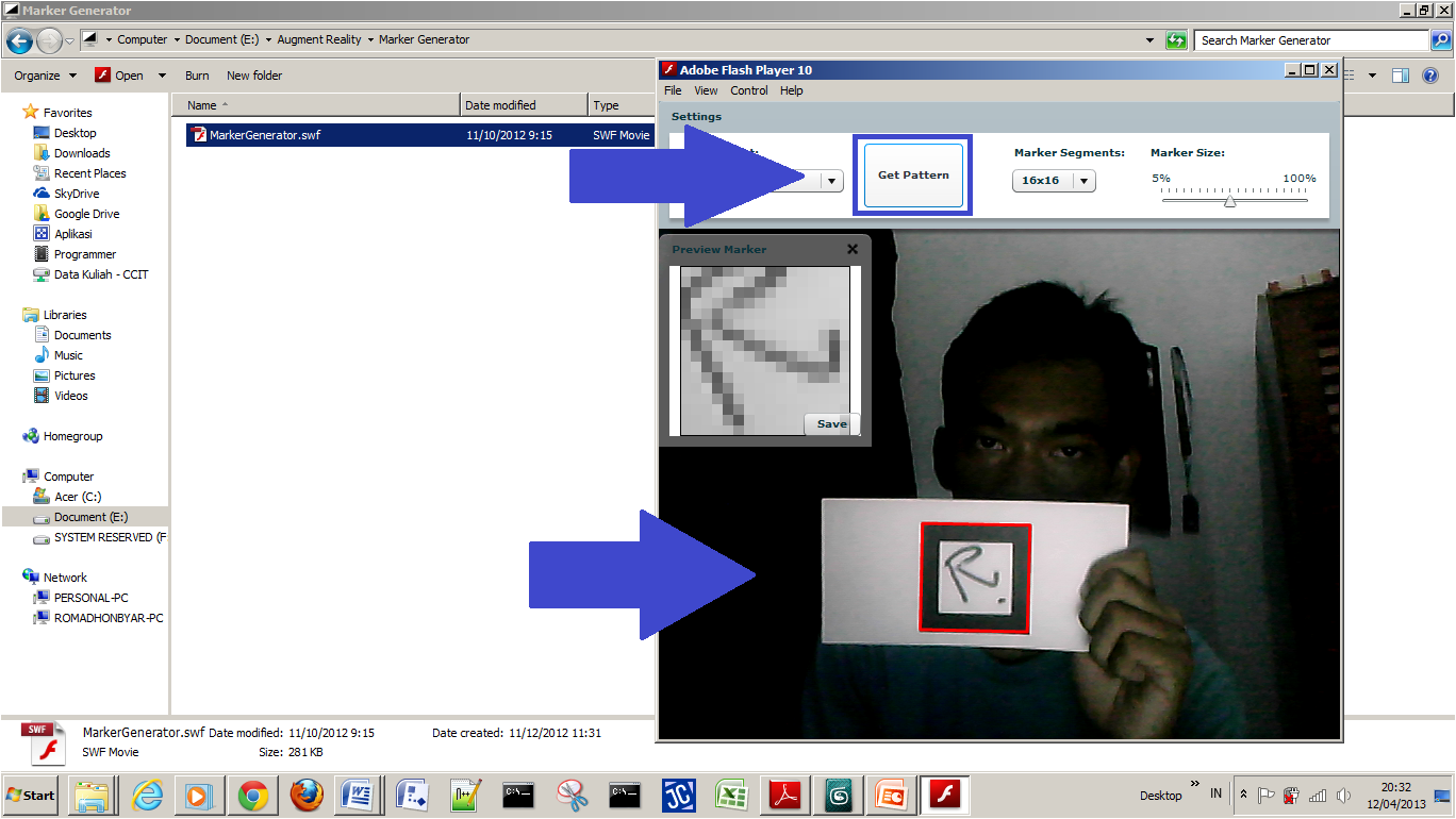 Belajar - Membuat Augmented Reality dengan Flartoolkit - rombyar