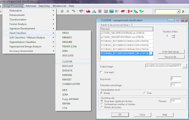 IDRISI: Análisis de Cluster simple