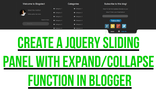 Create A Jquery Sliding Menu With Expand Collapse Function In Blogger Blogolect