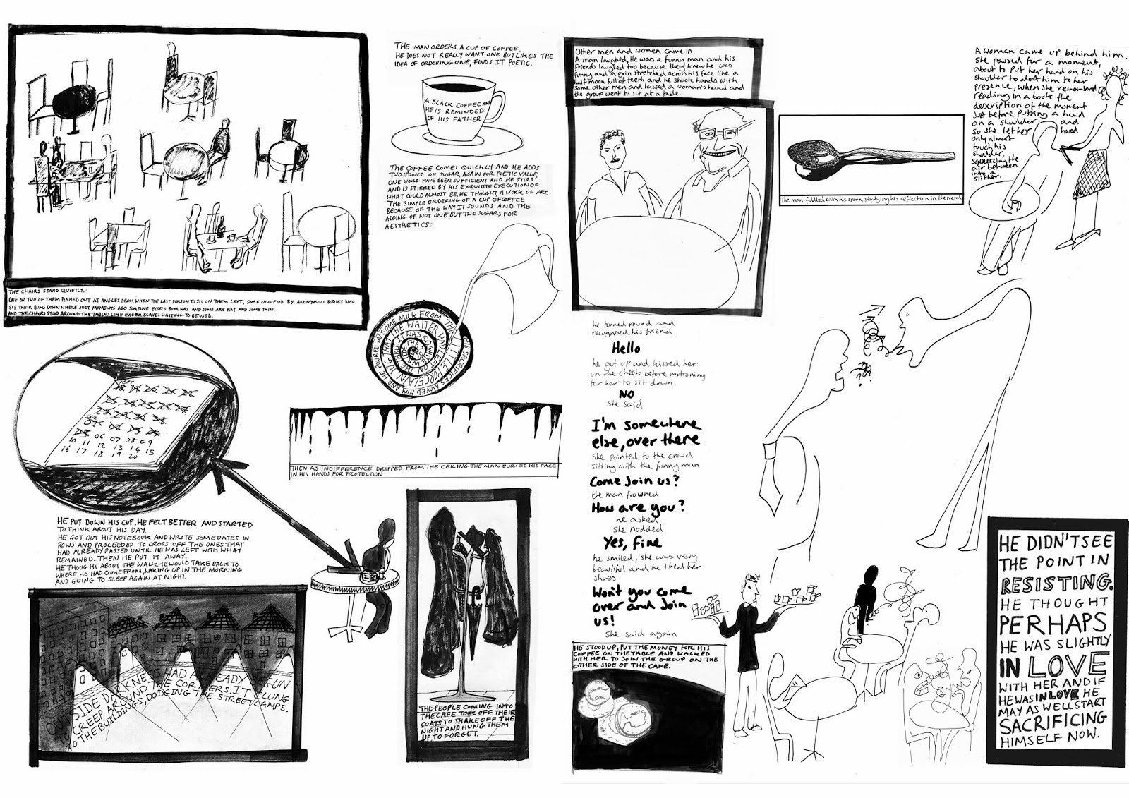 and so: Cafe Story (my submission for Observer graphic short story prize)