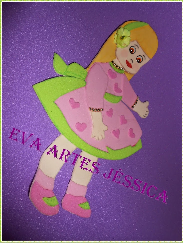 EVA artes Jéssica: Vaso com rosas de eva