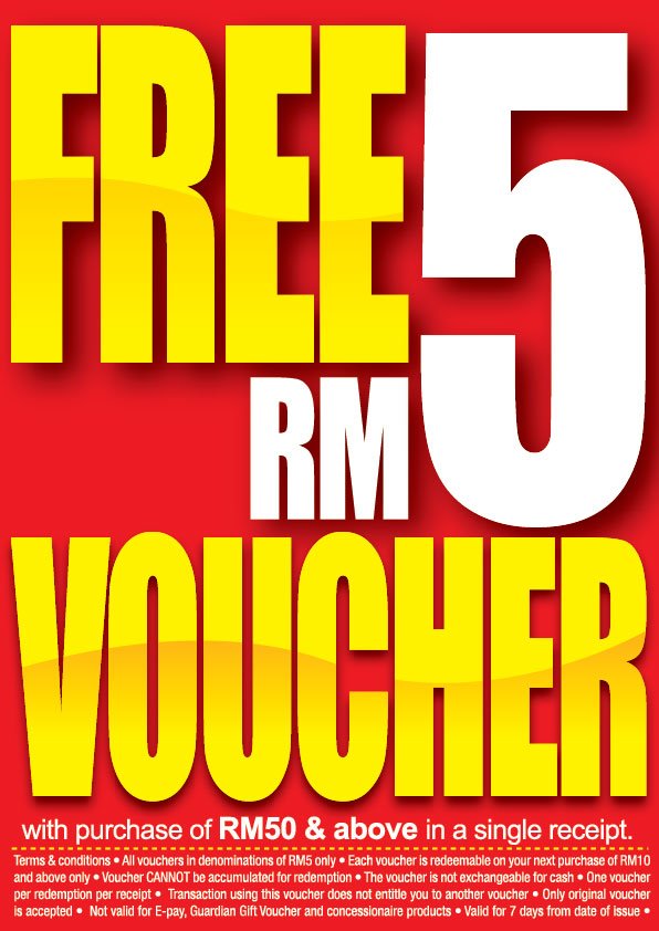 I Love Freebies Malaysia: Promotions > Guardian RM5 Voucher