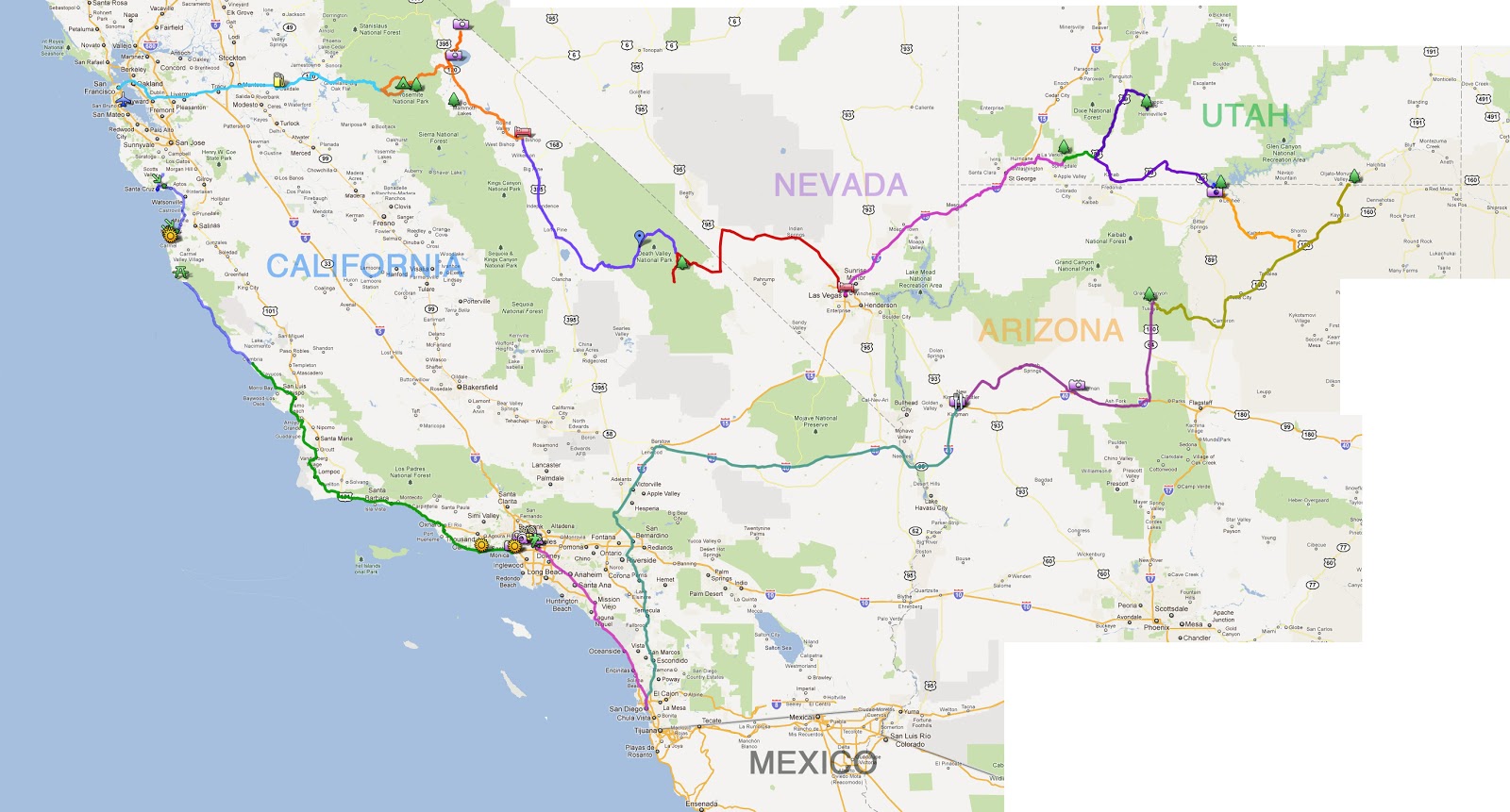 Aventuras en USA: RUTAS