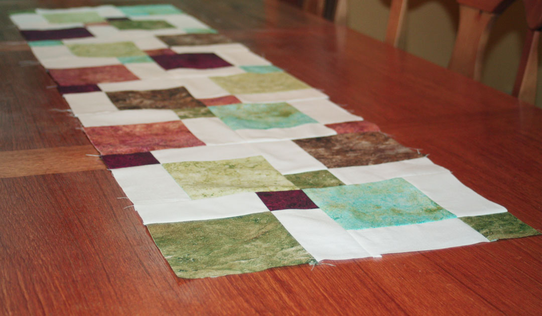 Inspired by Fabric: Disappearing Ninepatch Table Runner Tutorial