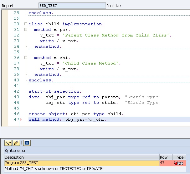 SAP ABAP 4 Tutorial: Static Type and Dynamic Type with New Components