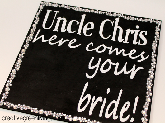 Black and Bright Wedding: "Here Comes Your Bride" Sign Tutorial ...