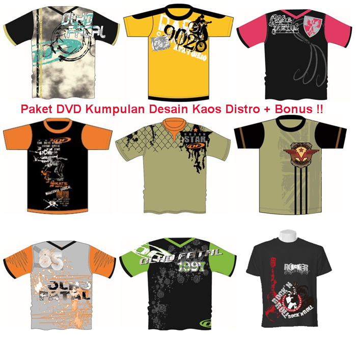 11+ Model Terkini Desain Kaos Distro T-shirt