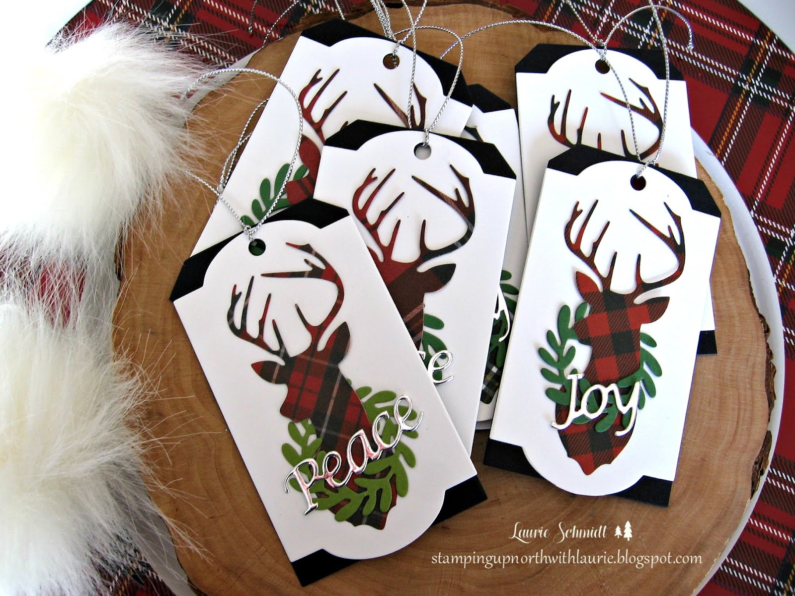 stamping up north with laurie: Deer tags ATSM Christmas