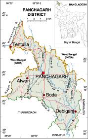 Panchagarh District: Map Panchagarh District Of Bangladesh