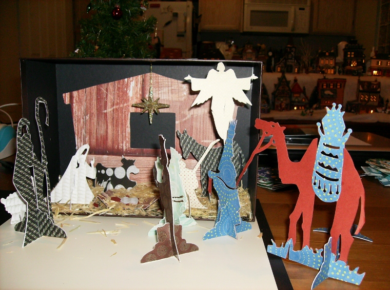 Kelly's Crafts: The nativity scene I made with my Cricut machine.
