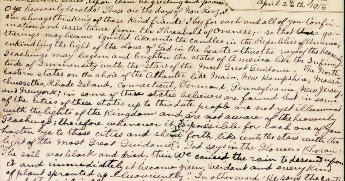 Tablets of the Divine Plan - historical context: First Tablet of the ...