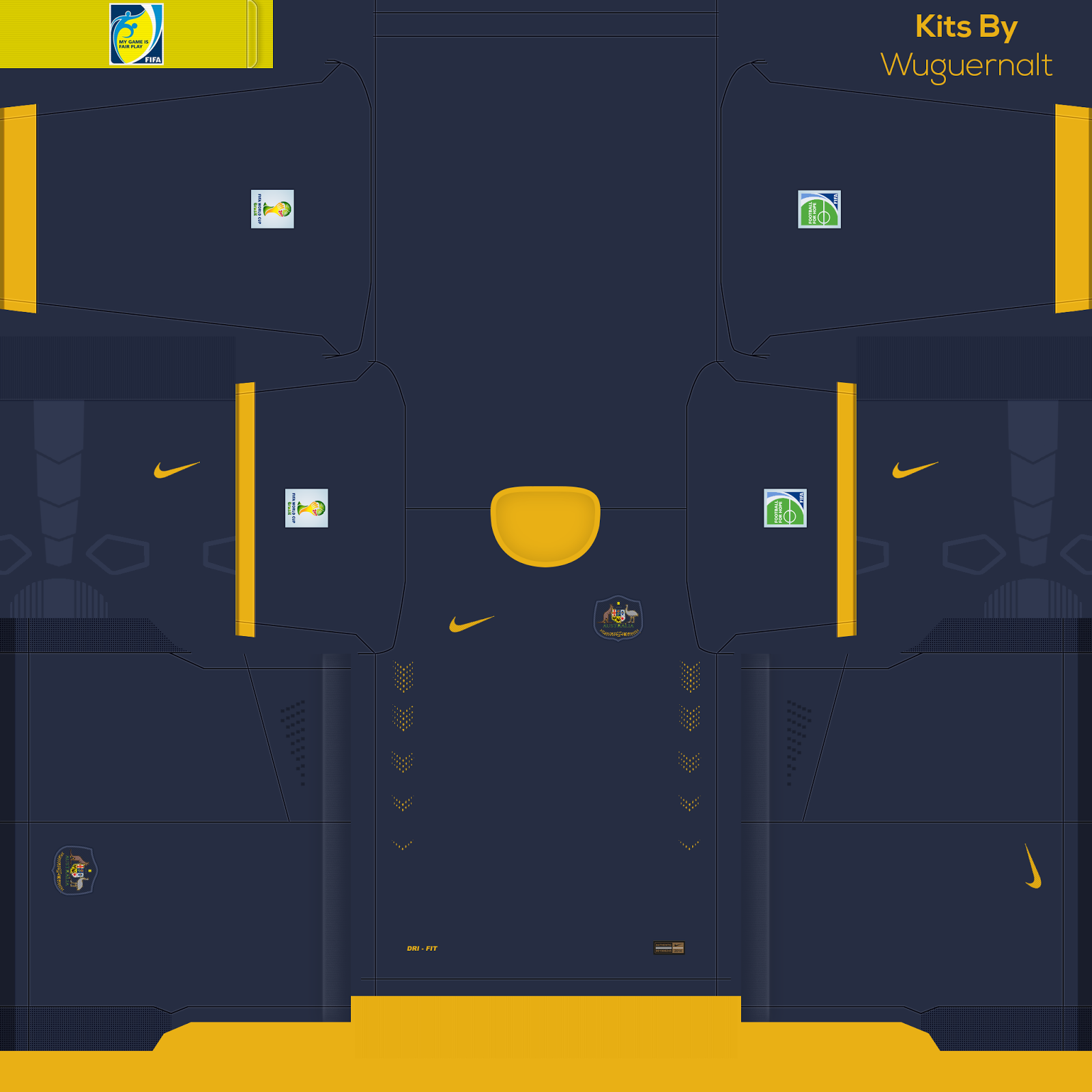 PES 2015 - EDIT: PES 2016 - Austrália - uniforme PS4