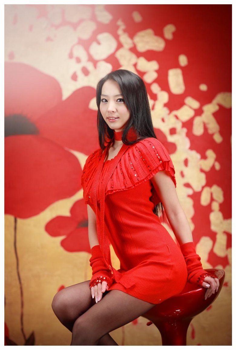Seo You Jin Korean Sexy Model Hot Red Mini Robe Sexy Girl Hot Girl Beautyful Girl