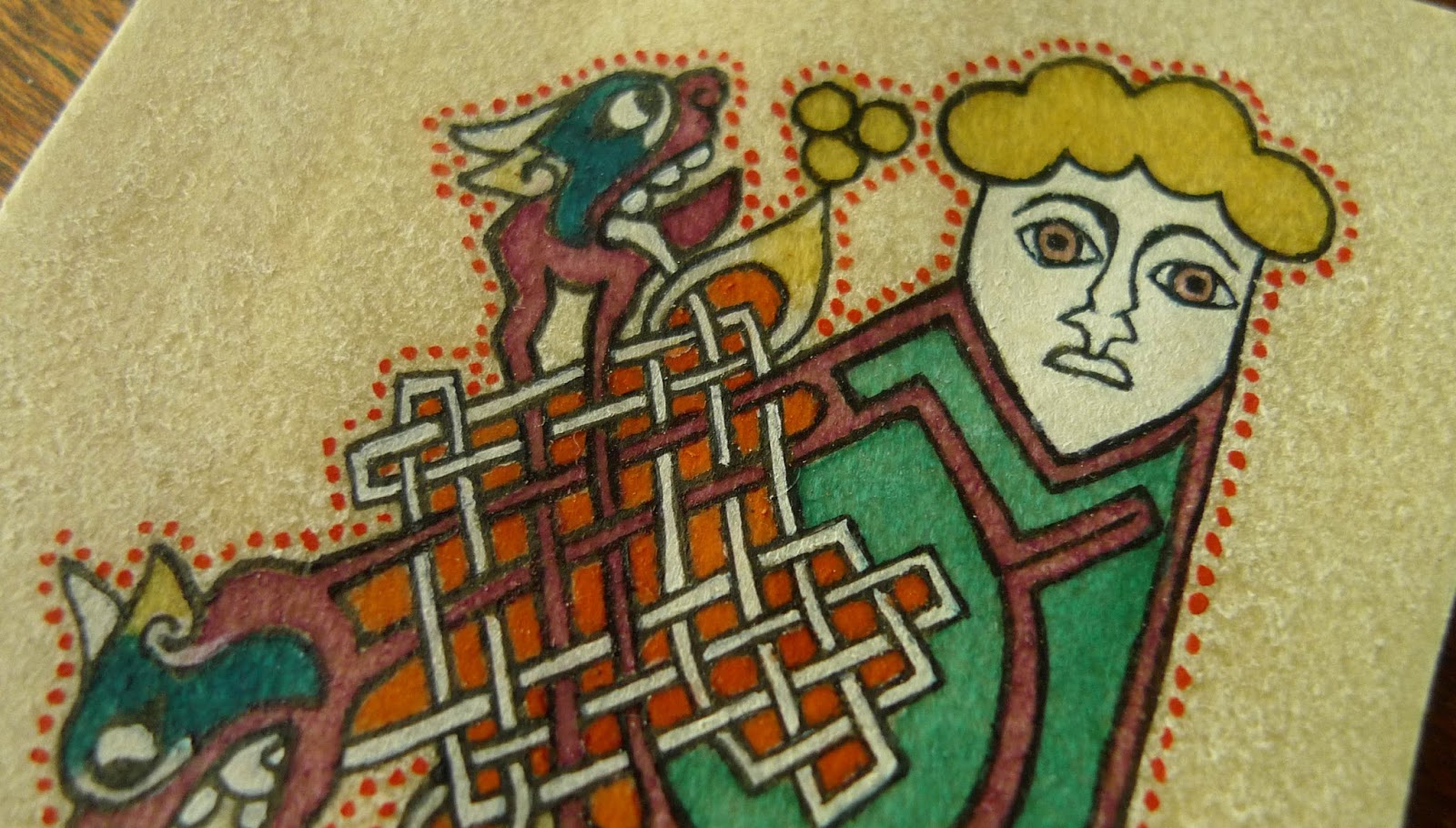 Fragmentos de manuscritos iluminados: Letras capitulares. Libro de Kells