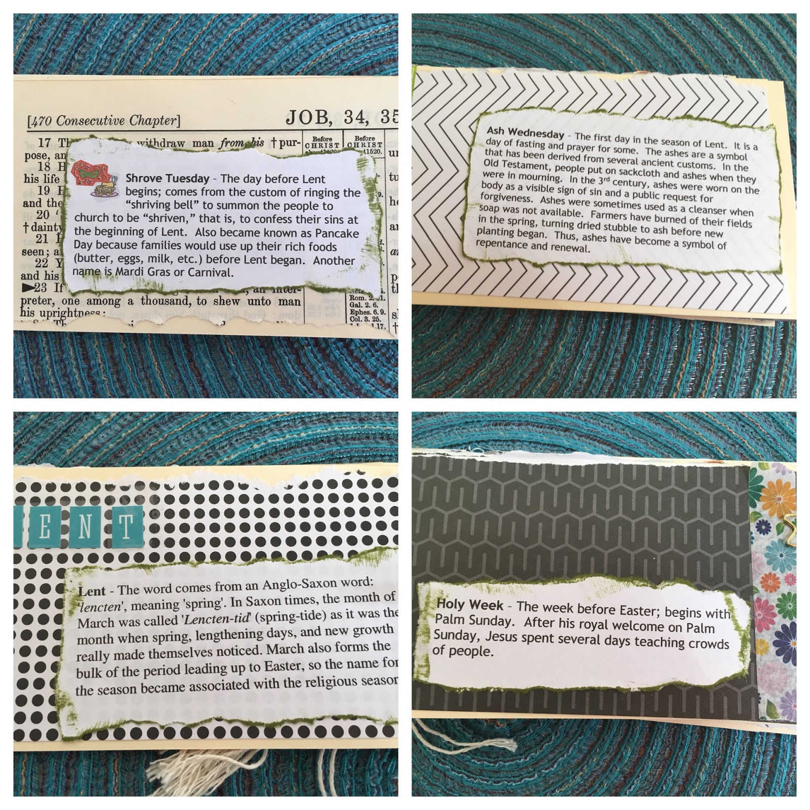 Vintage Grace: Lent and Easter Words- Tag Booklet