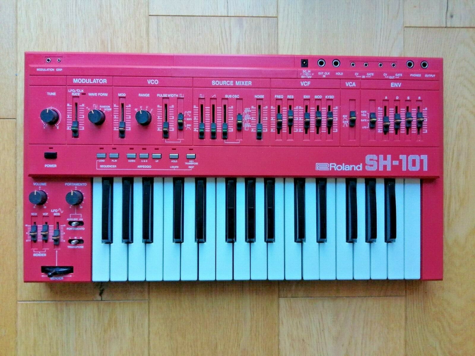 MATRIXSYNTH: Red Roland SH-101 Keyboard Synthesizer