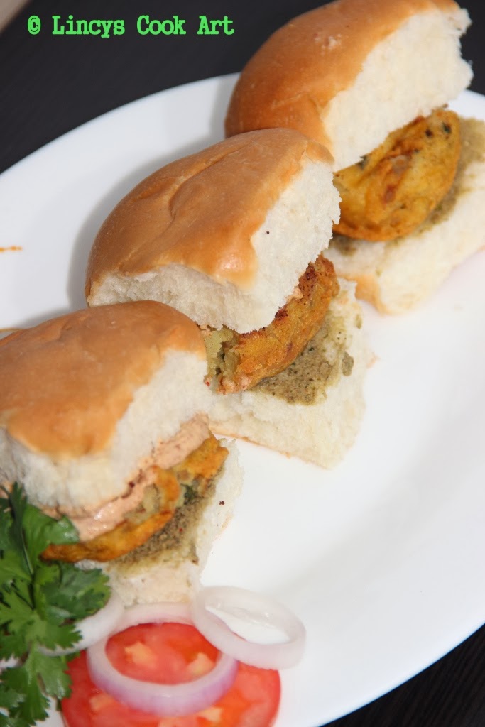 Vada Pav/ Wada Pav/ Indian Burger/ Vada Paav ~ Lincy's Cook Art