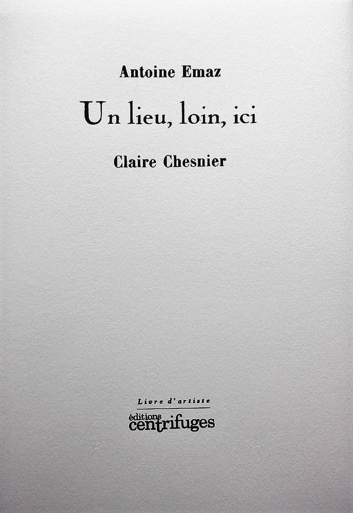 Là où je suis née: Antoine EMAZ