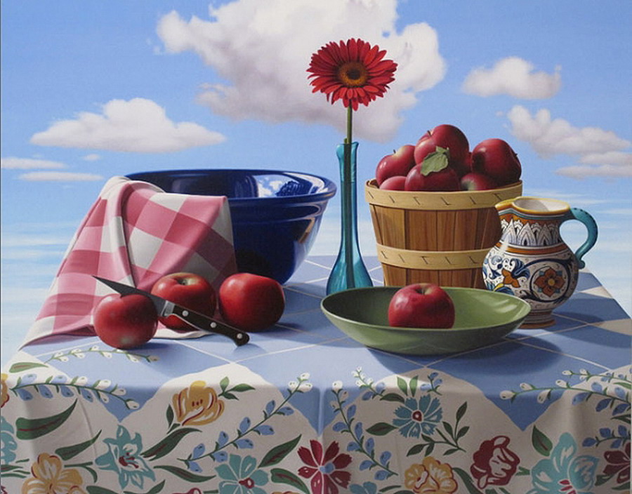 El arte es su máxima expresión : Bodegones Con Paisajes de Fondo en la ...