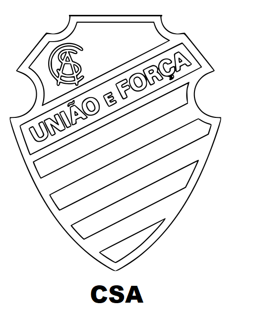 Blog de Geografia: Escudo do CSA - Desenho para Imprimir e Colorir