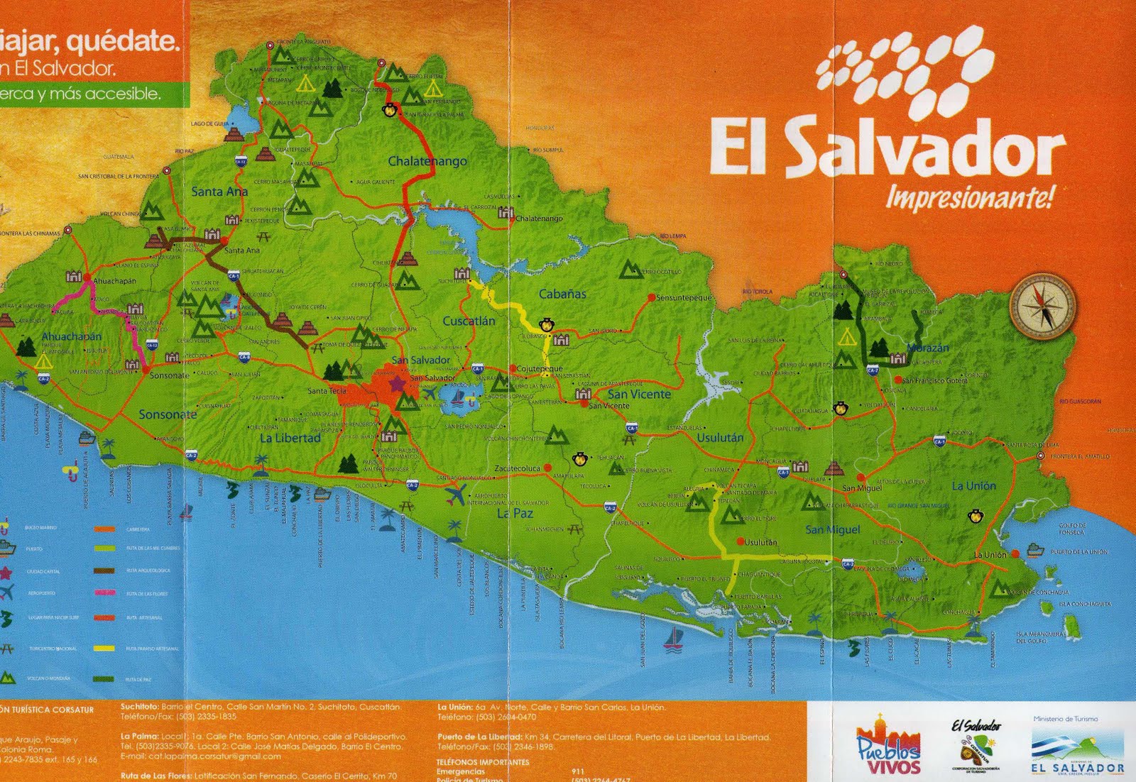 MAPAS DE: EL SALVADOR, America