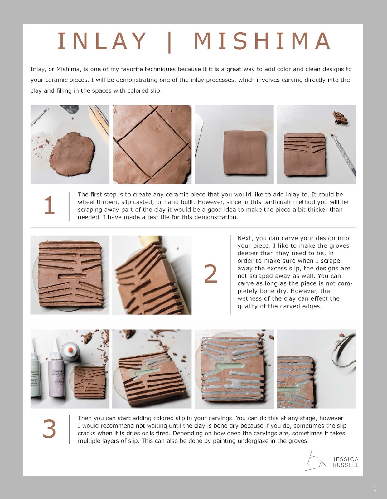 Ceramic Surface Design: Inlay/ Mishima