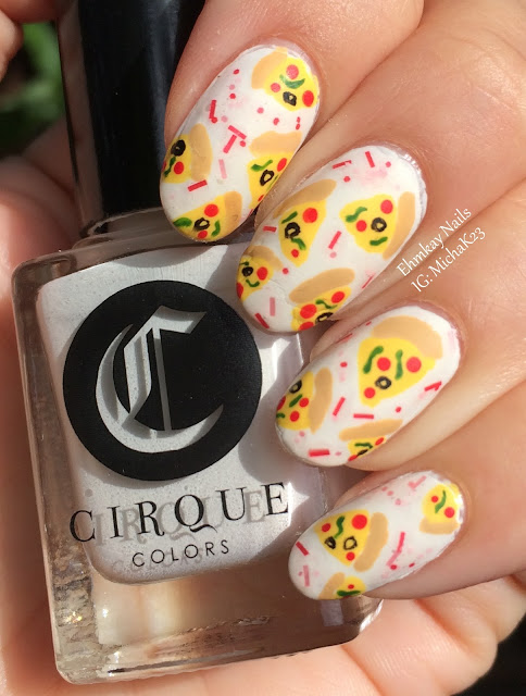 ehmkay nails: Pizza Party Nail Art with Cirque Colors