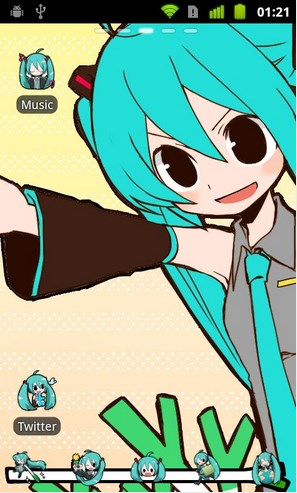 Hatsune Miku Android Theme | Ntung 157