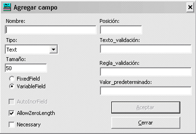 MICROSOFT ACCESS: Campo