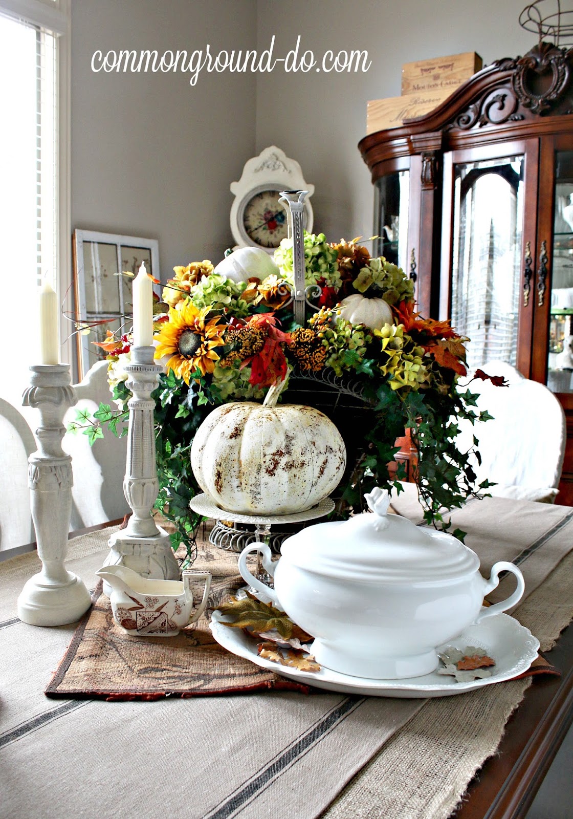 common ground : Layering Table Linens for a Thanksgiving Vignette