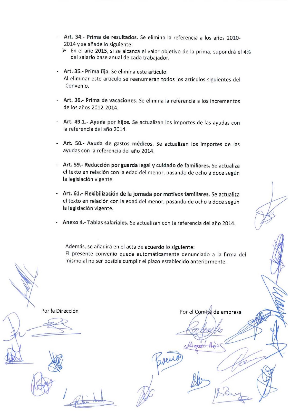 ACTA DA FIRMA DO CONVENIO COLECTIVO ~ SECCIÓN SINDICAL U.G.T ALCOA ...