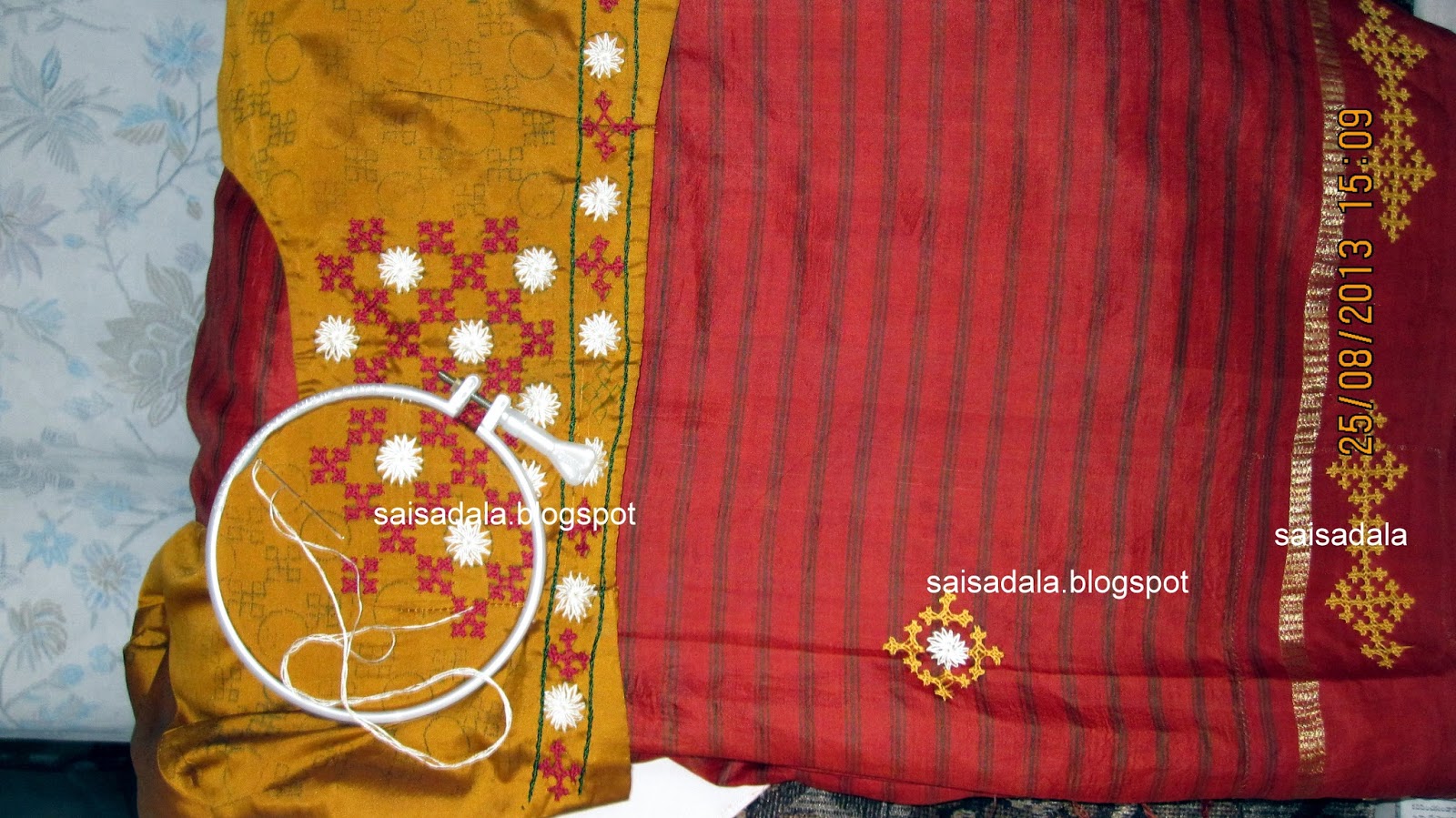 Sadala's Embroidery: Kutch Work: Saree