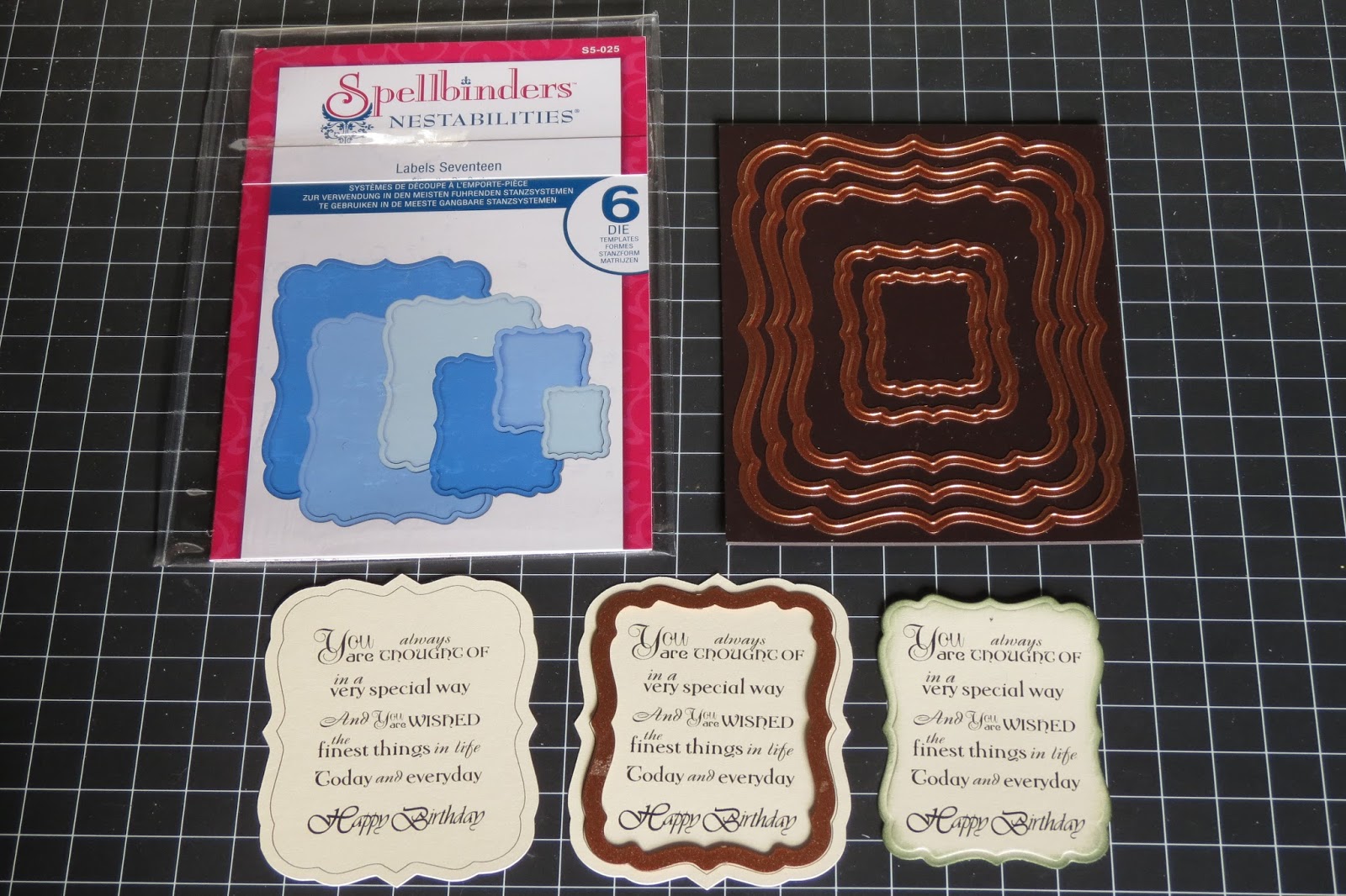 Ligaya's Creativity Zone: Spellbinders Grand Labels One Birthday Card