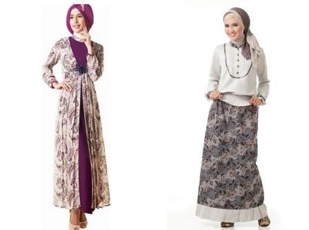 Aneka Contoh Desain Baju Batik Muslim Keren - Aneka Busana Muslim Terbaru