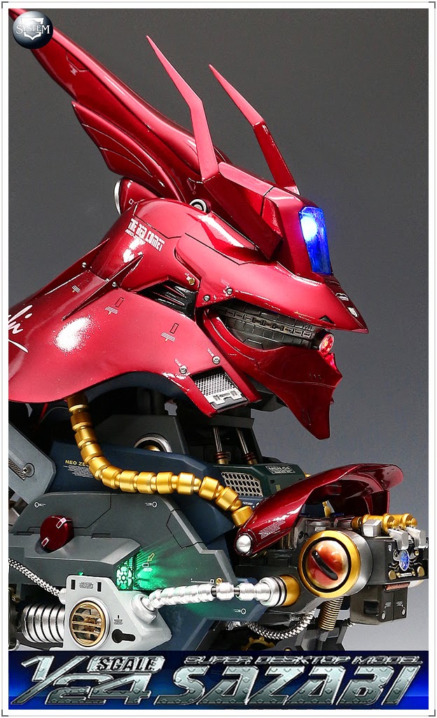 GUNDAM GUY: 1/24 Sazabi Head - Painted Build