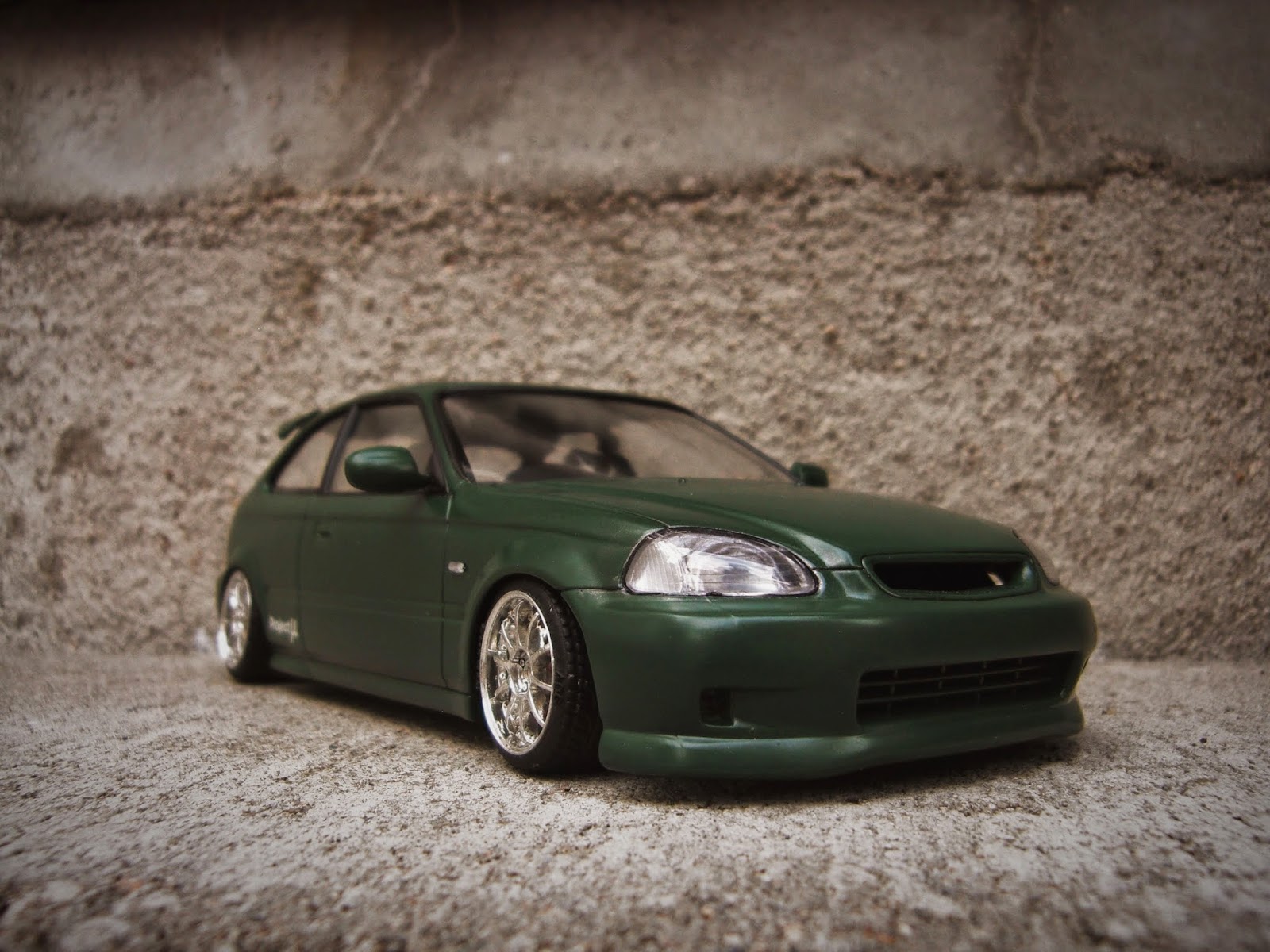 R-WORKS: [Finished model] [FUJIMI] HONDA EK9 CIVIC TYPE R Green
