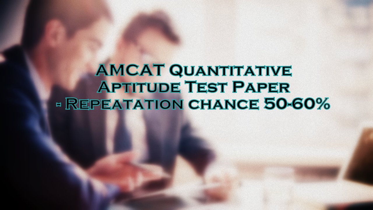 AMCAT Quantitative Aptitude Test Paper | Repeatation chance 50-60% ...