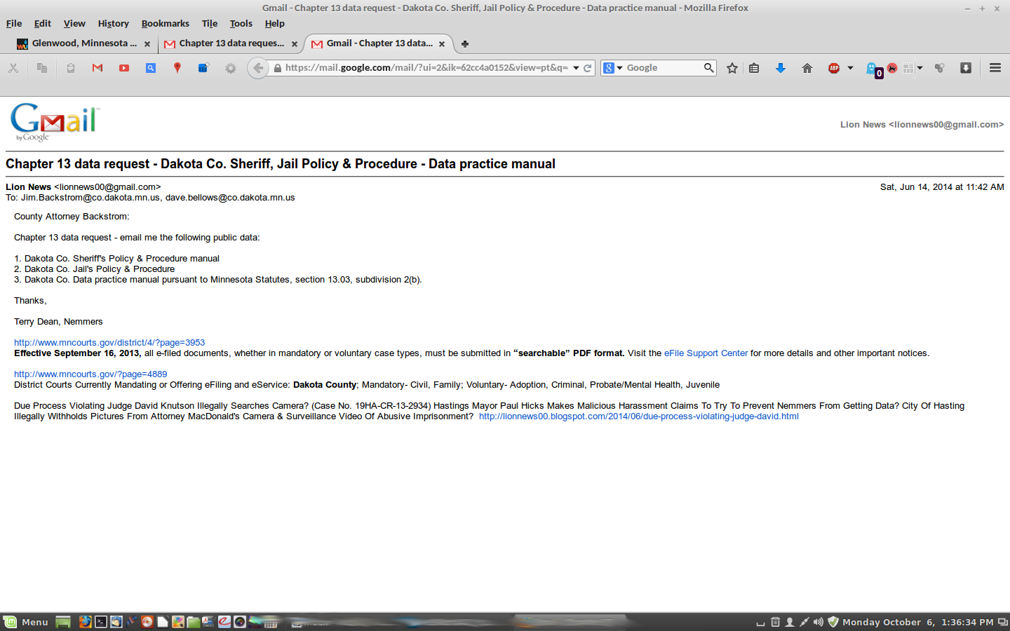 Lion News: Dakota County Attorney James Backstrom & Sheriff David ...