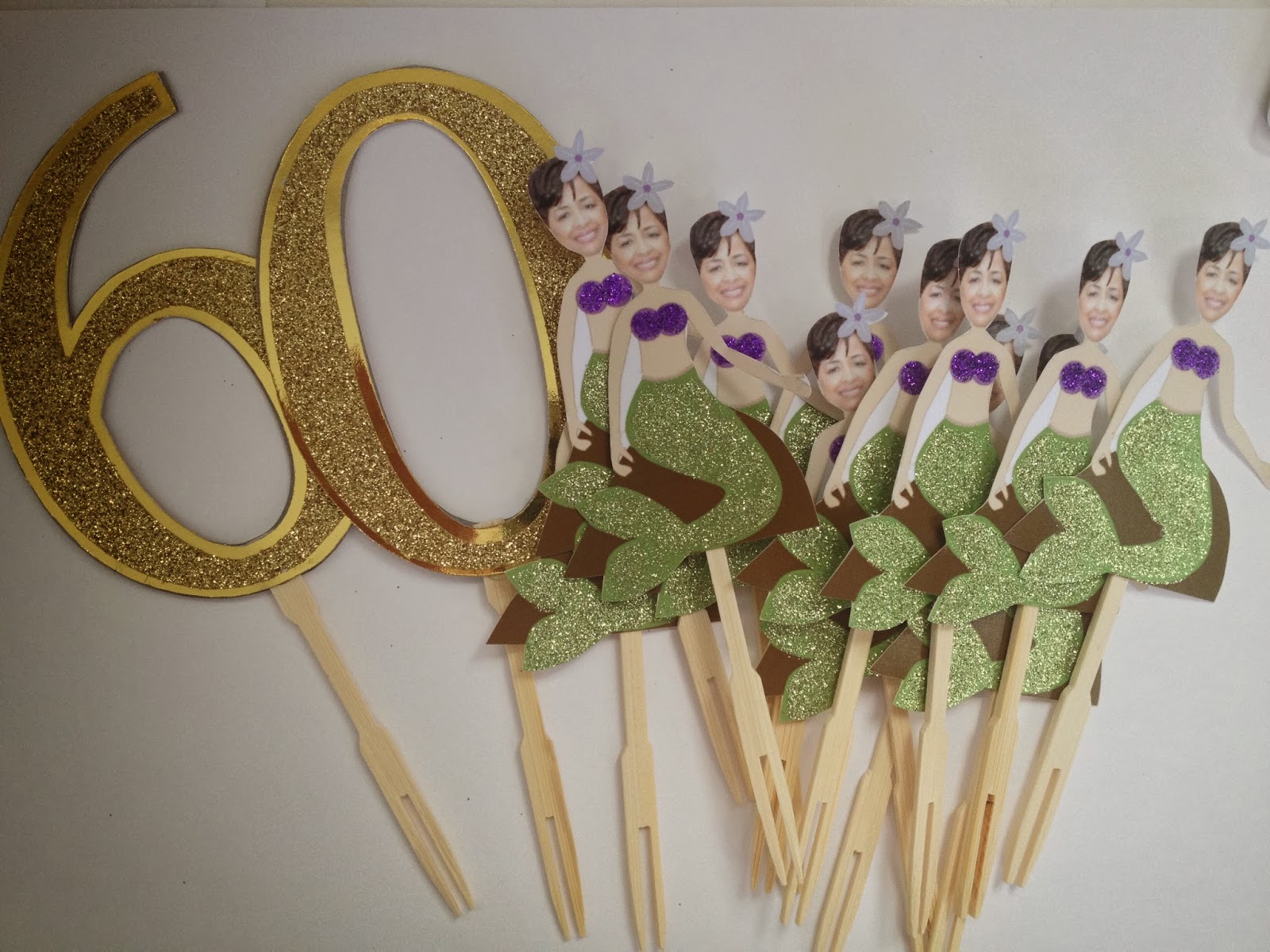 Cake Face Toppers: Mermaid cupcake topper package