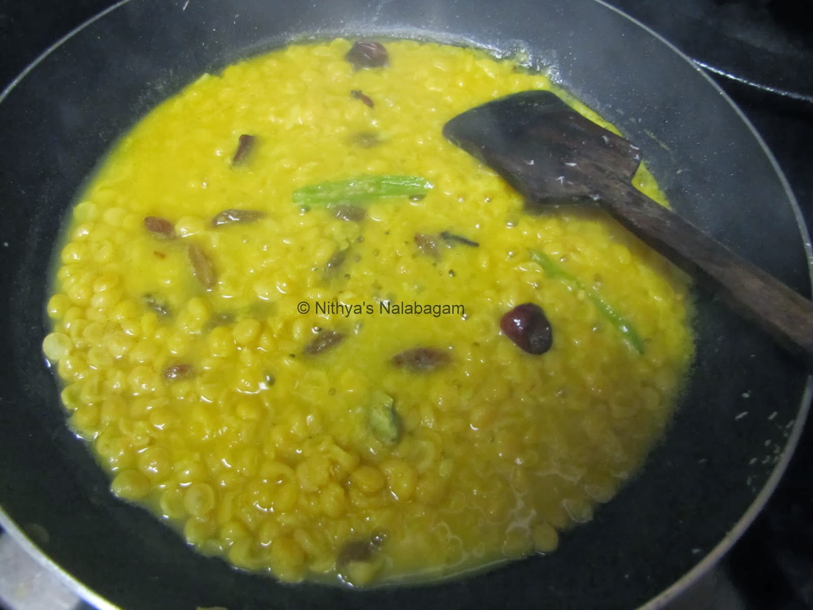 Bengali Cholar Dal | step wise pictures |Nithya's Nalabagam