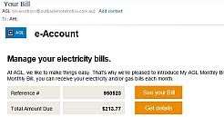 BEWARE : AGL Electricity Bill Scam