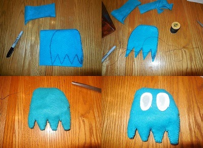 Augmenting Geekology: Pac-Man Ghost Felt Stuffy