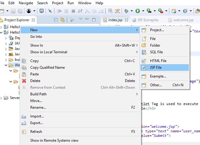 Create First Jsp Program Using Eclipse Ide And Tomcat Server