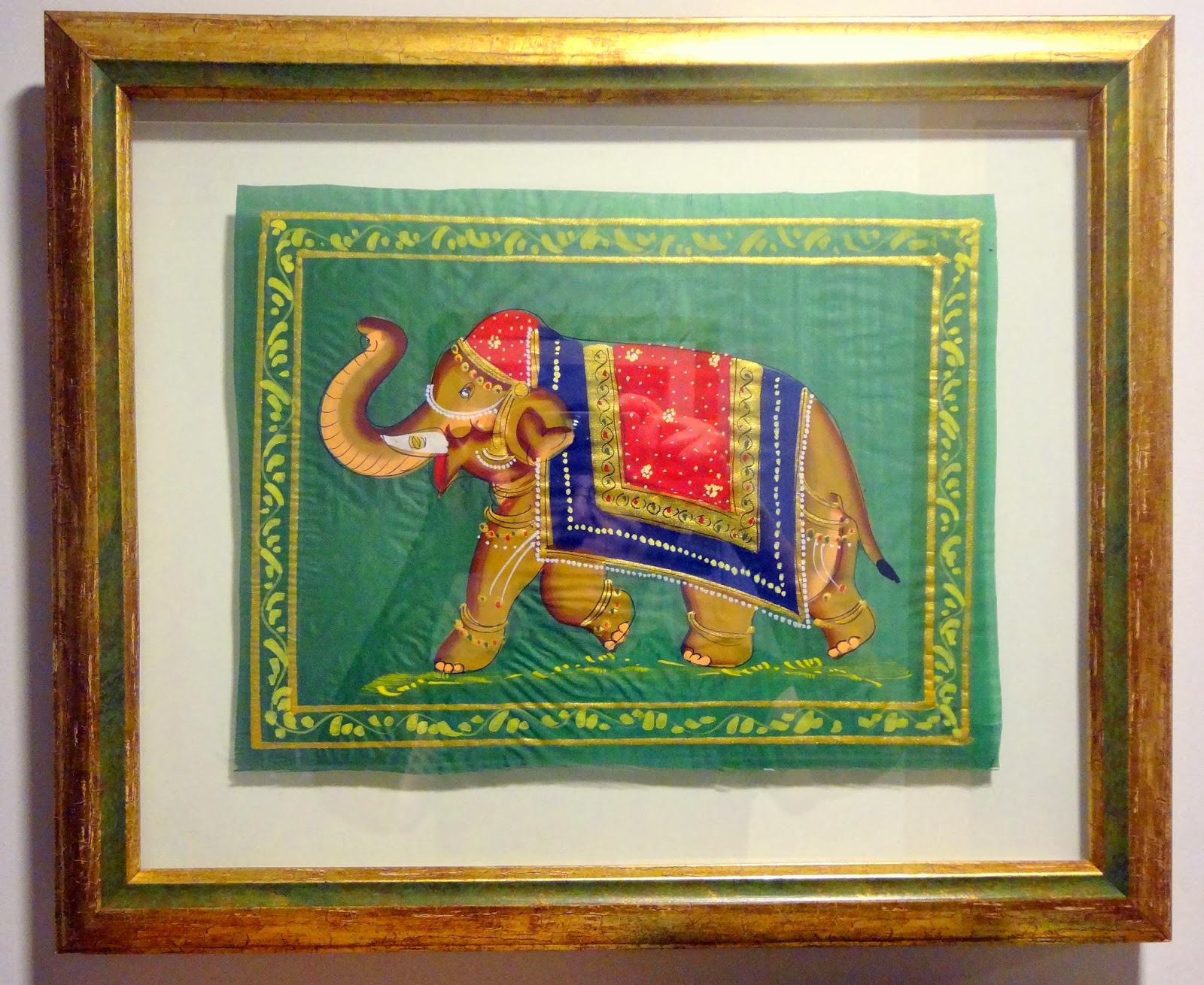 Bordados, ganchillo y punto : PINTURA EN SEDA DE LA INDIA