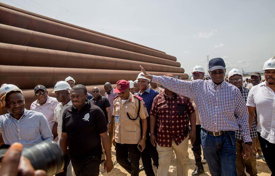 Pictures Of Ongoing 2nd Niger Bridge Construction As Fashola Visits ...