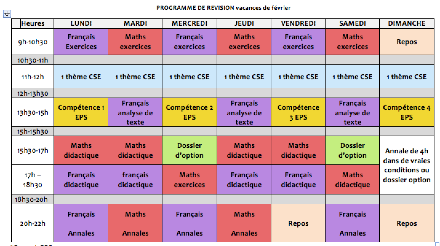 exemple planning nuit 12h