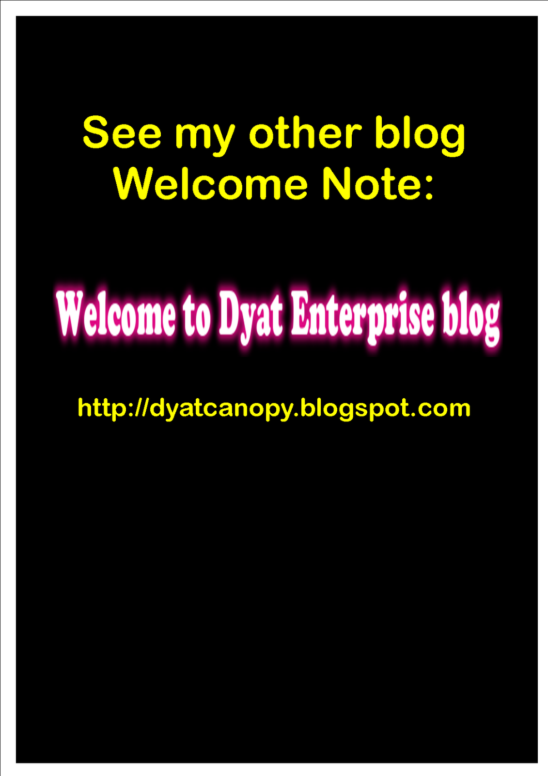 D'yat de Craft: Tutorial - Make your own moving / scrolling Welcome Note