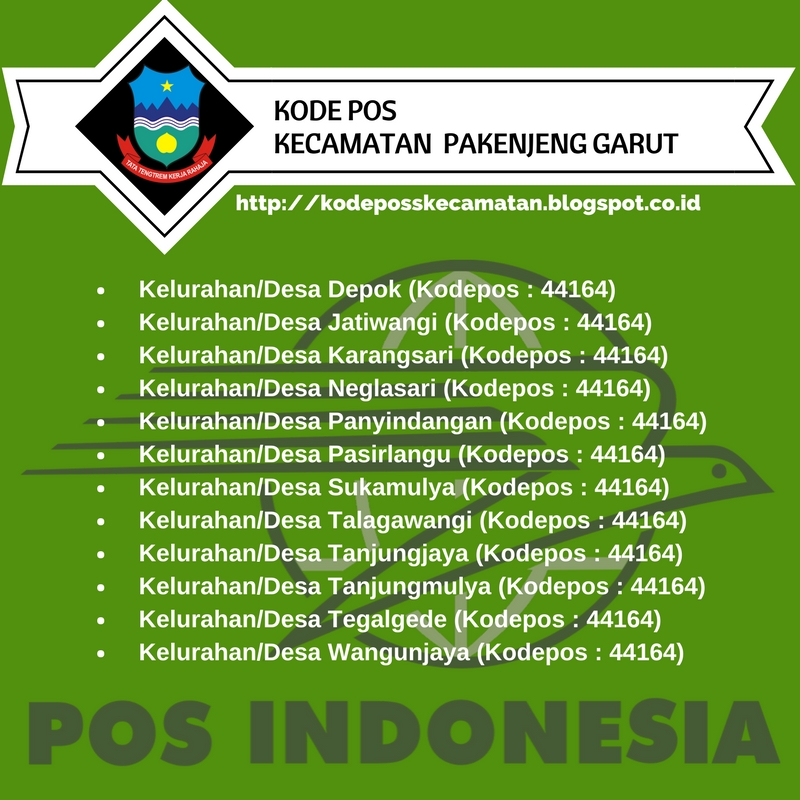 Kode Pos Kecamatan Pakenjeng Garut Jawa Barat