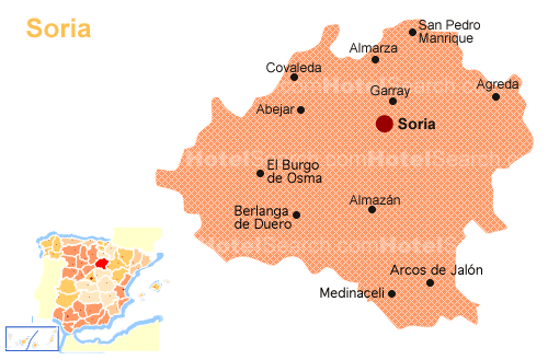 Soria Mapa Ciudad de la Región | España mapa de la ciudad