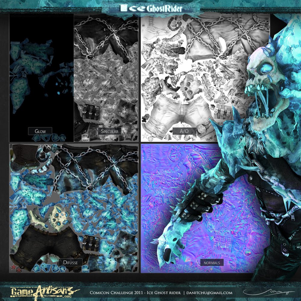 Daniel Orive - Character Artist: Comicon Challenge `11" Ice Ghost Rider ...